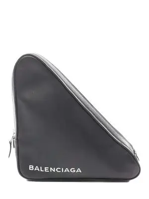 Balenciaga 2010s Triangle Clutch Bag - Black