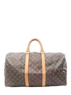 LOUIS VUITTON 2005 50 Keepall Boston Monogram Top-handle Bag - Brown