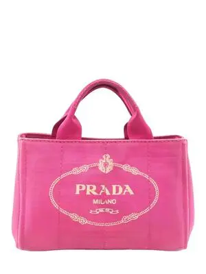 Prada 2000s Canapa Tote Bag - Pink