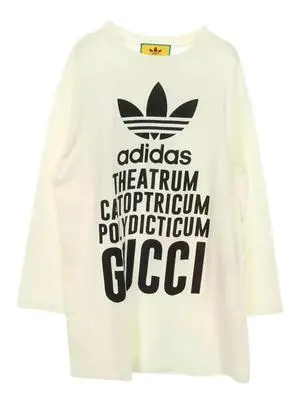 Gucci X Adidas Boat-neck Long-sleeve T-shirt - Neutrals