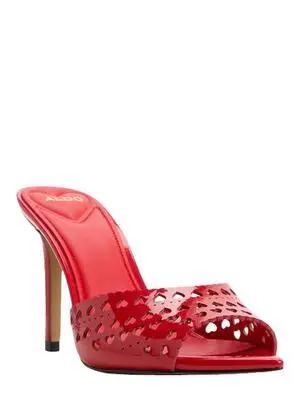 Aldo Love Pointed Toe Slide Sandal - Medium Red