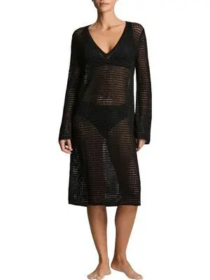 Ralph Lauren Open Stitch Long Sleeve Dress - Black