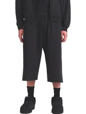 SKIMS Relaxed Long Shorts - Washed Onyx