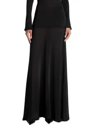 TOM FORD Liquid Viscose Blend A-line Maxi Skirt - Black