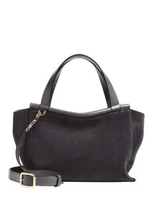 WANDLER Ida Leather Handbag - Space Suede
