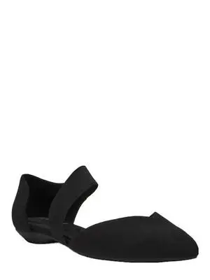 Anne Klein Oksanna Pointed Toe Flat Black Stretch