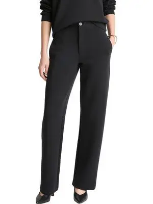 Vince Stretch Cotton Blend Trousers - Black