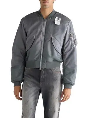 Acne Studios Nylon Twill Bomber Jacket - Stone Grey