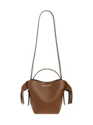 Acne Studios Mini Musubi Leather Shoulder Bag - Camel Brown