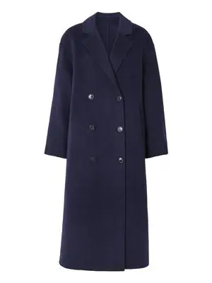Loulou De Saison Borneo Double-breasted Wool And Cashmere-blend Coat - Blue