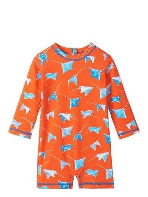 HATLEY Long Sleeve One-piece Rashguard Swimsuit - Carrot