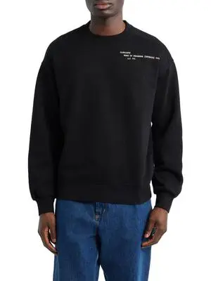 Carhartt Work In Progress Graphic Cotton Sweatshirt - Black