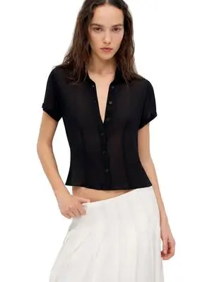 REFORMATION Corin Top - Black