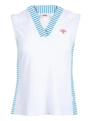 LOVE ALL Tracy Striped Athletic Top - Blue