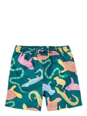 TEA COLLECTION Mid-length Swim Trunks - Brazilian Folk Animals