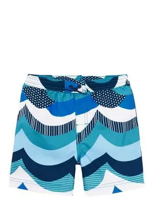 TEA COLLECTION Mid-length Swim Trunks - Scallop Waves