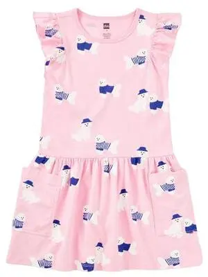 TEA COLLECTION Flutter Sleeve Pocket Dress - Spanish Water Dog