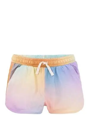 TEA COLLECTION Tie Waist Thigh Length Shorts - Rainbow Gradient
