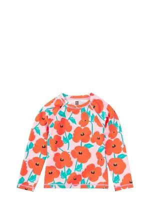TEA COLLECTION Long Sleeve Rash Guard - Poppy Poppies