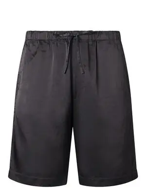Dries Van Noten Straight-leg Twill Drawstring Shorts - Black