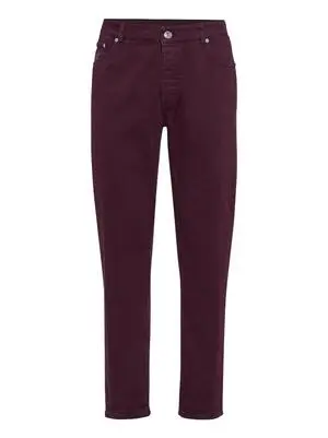Brunello Cucinelli Cotton Trousers - Red