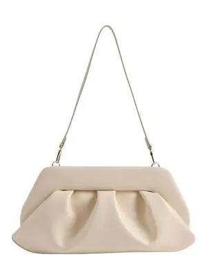 THEMOIRE Bios Baguette Vegan Leather Clutch White