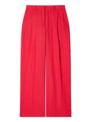 Paul Smith Wide-leg Linen Trousers - Pink