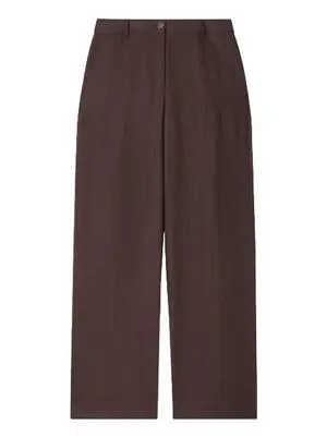 Paul Smith Wide-leg Linen Trousers - Purple