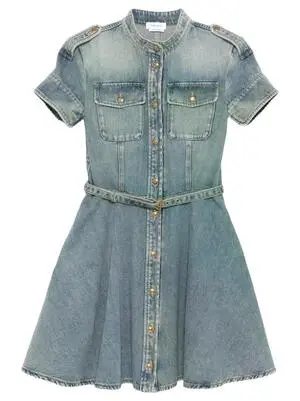 Alexander McQueen Denim Mini Dress - Blue