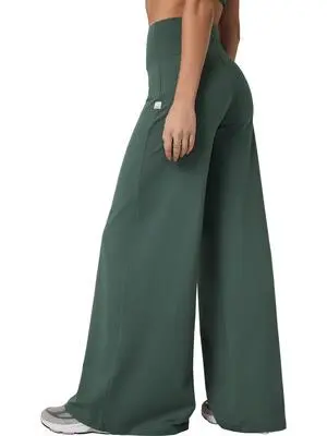 Vuori Halo Easy Wideleg Full Length Pants - Agate Green