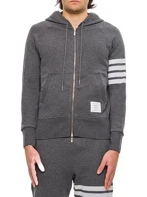 Thom Browne Full Zip Sweatshirt - Grey 1