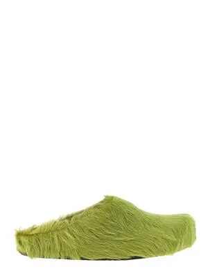 Marni Furry Mules - Green