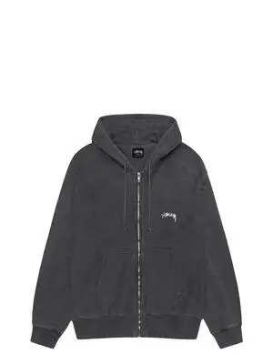 StÜssy Smooth Stock Pigment Dyed Zip Hoodie - Black