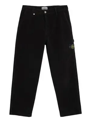 Stone Island Robust Cotton Moleskin Pant - Black