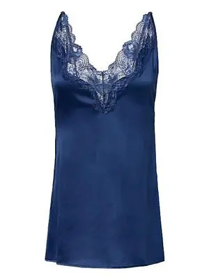 Bluebella Isabella Satin Chemise - Navy Peony