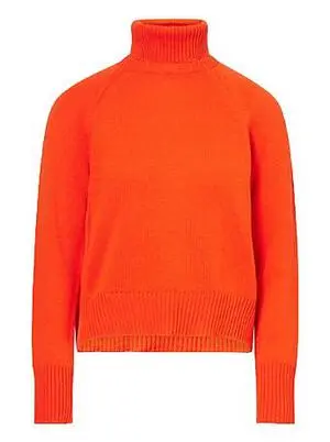 ME+EM Raglan-sleeve Detachable-snood Cashmere Jumper - Poppy Red