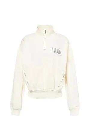 ADANOLA Sport Horizon Funnel-neck Zip Sweatshirt - Marshmallow White