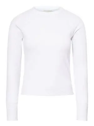 ME+EM Baseball Raglan-sleeve Stretch-cotton Top - Bright White