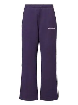 ADANOLA 90s Sport Straight-leg Cotton-jersey Jogging Bottoms - Dark Plum