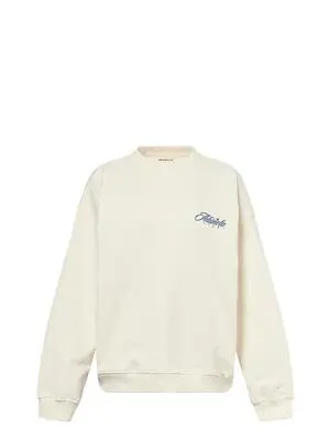 ADANOLA Oversized Cotton-jersey Sweatshirt - Marshmallow White