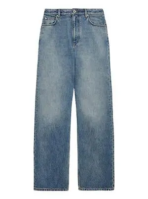 Loewe Faded Wash Straight-leg Denim Jeans - Washed Denim