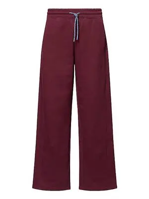 Lounge Logo Embroidery Straight-leg Cotton-jersey Jogging Bottoms - Cherry Lacquer
