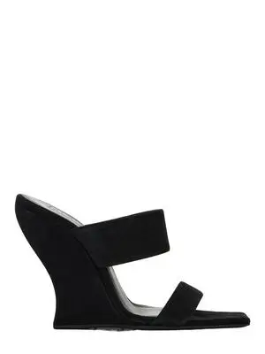 Alaïa Suede Wedge Mules - Black