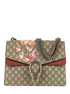 Gucci Floral-print Chain Shoulder Bag - Neutrals