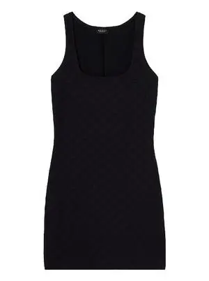 Gucci Gg Jacquard Jersey Dress - Black