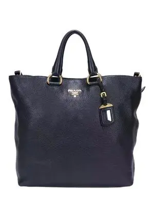 Prada Daino Tote Bag - Black