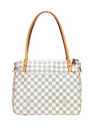 LOUIS VUITTON Figheri Pm Chequered Tote Bag - White