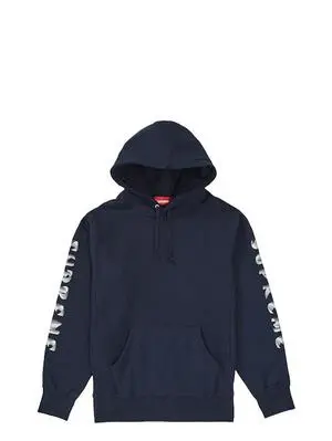 Supreme Gradient Sleeve Hooded Sweatshirt - Navy Blue