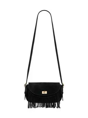Sandro Mini Mambo Suede Bag - Black