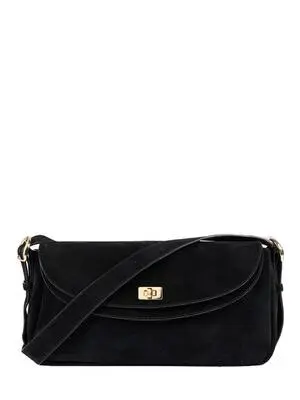Sandro Le Mambo Suede Bag - Black